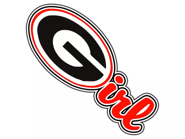 Georgia Bulldogs Girl Logo Waterproof Sticker Phone Decal Water Bottle ...