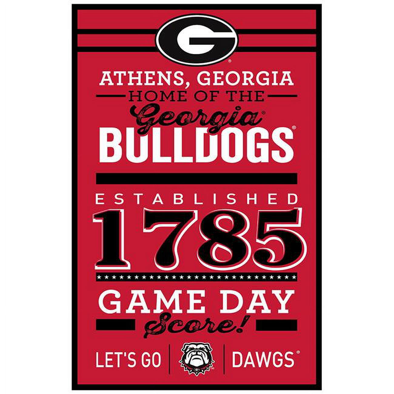 Georgia Bulldogs Sign 11x17 Wood Wordage Design - Walmart.com