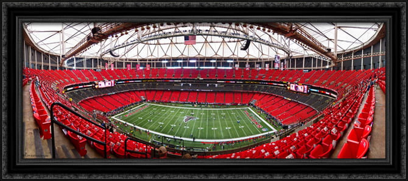 Georgia Dome 40x18 Large Black Ornate Wood Framed Canvas Art - Home of ...