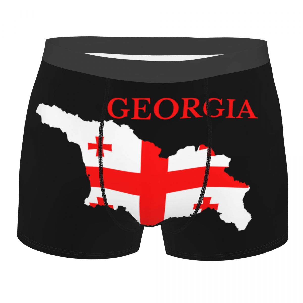 Georgia Flag Map Underwear Male Sexy Printed Georgian Patriotic Boxer ...