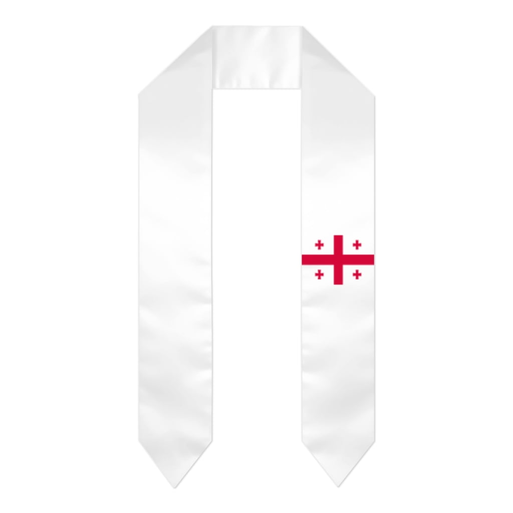 Georgia Flag Thick Graduation Sash Stole Scarf Double Sided Honor Stole ...