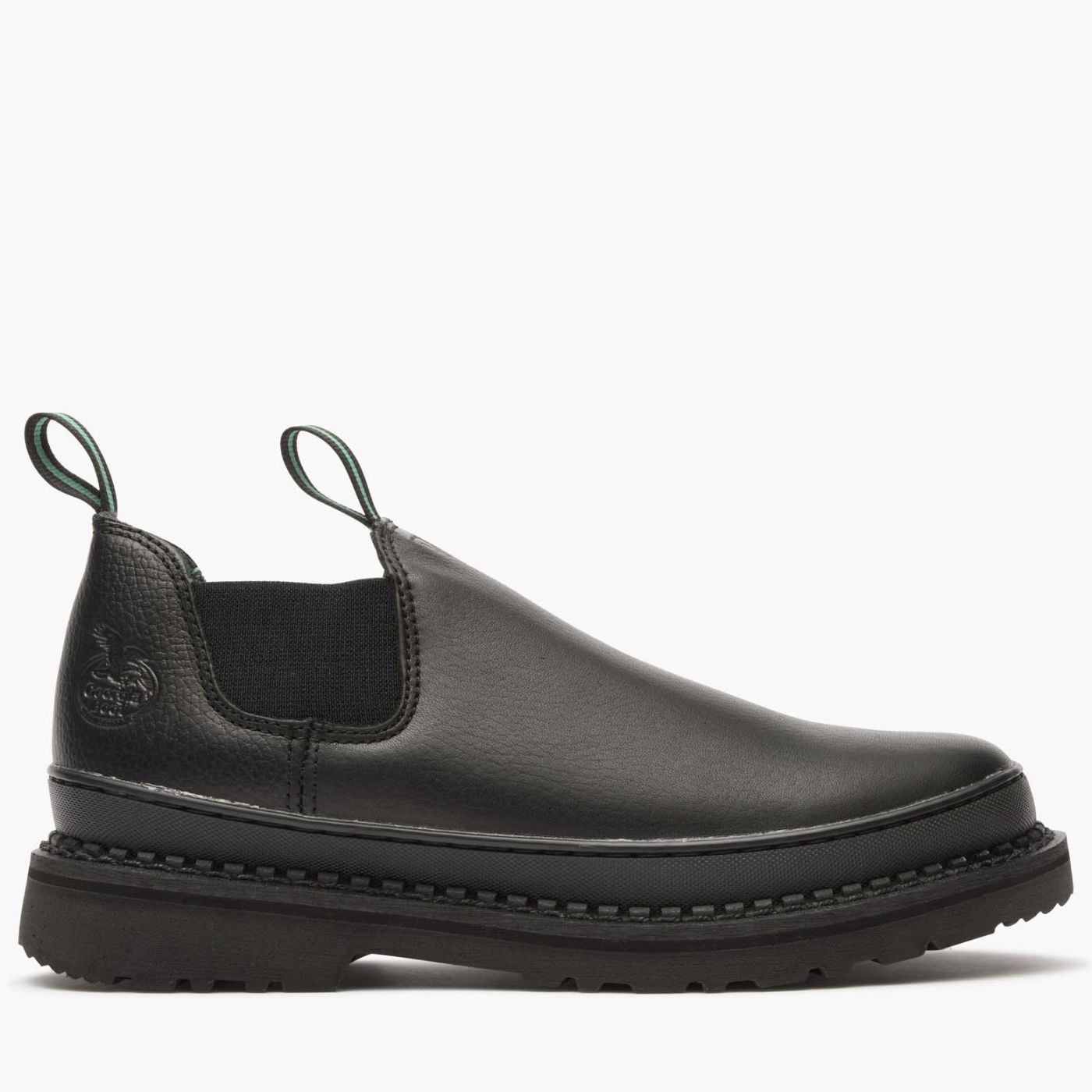 Georgia Giant Romeo Black Full-Grain Leather Work Shoes, Durable ...