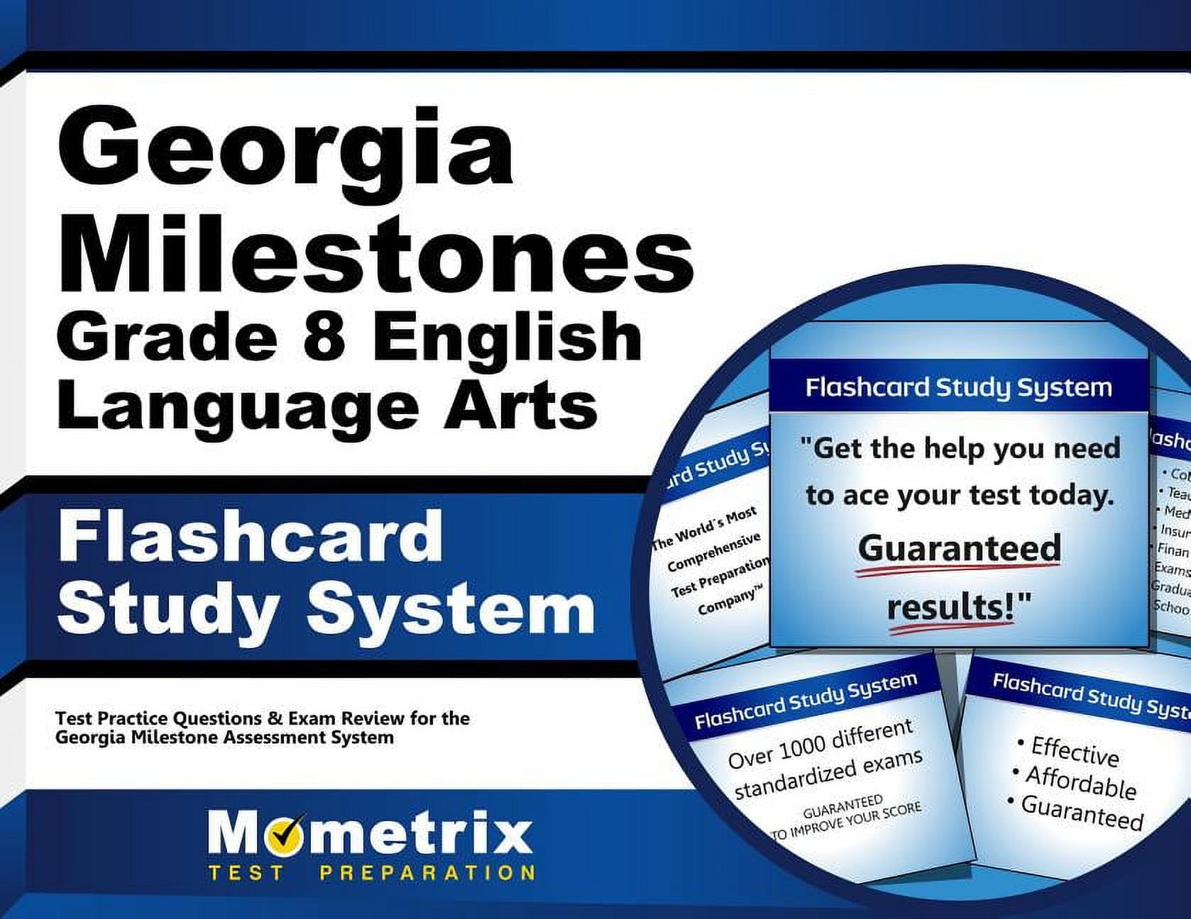 Georgia Milestones Grade 8 English Language Arts Flashcard Study System ...