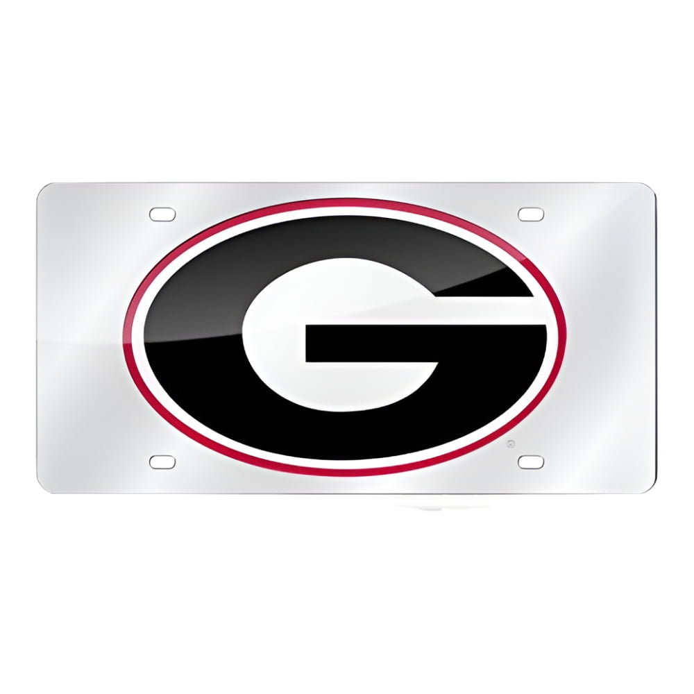 Georgia NCAA Bulldogs Mirrored Laser Cut License Plate Laser Tag ...