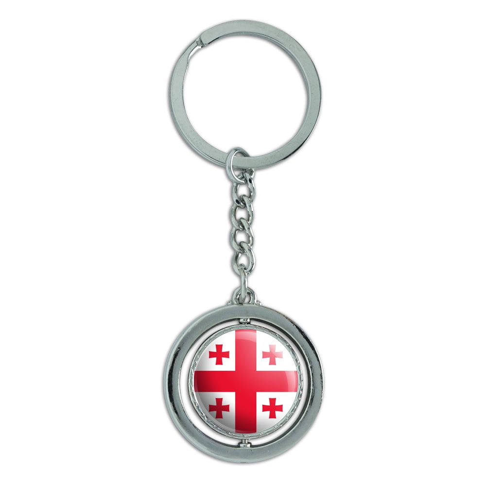 Georgia National Country Flag Spinning Circle Metal Keychain - Walmart.com