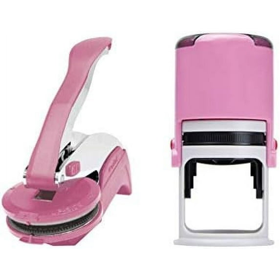 Georgia Notary Seal Embosser Bundle with Round Self Inking Stamp ...