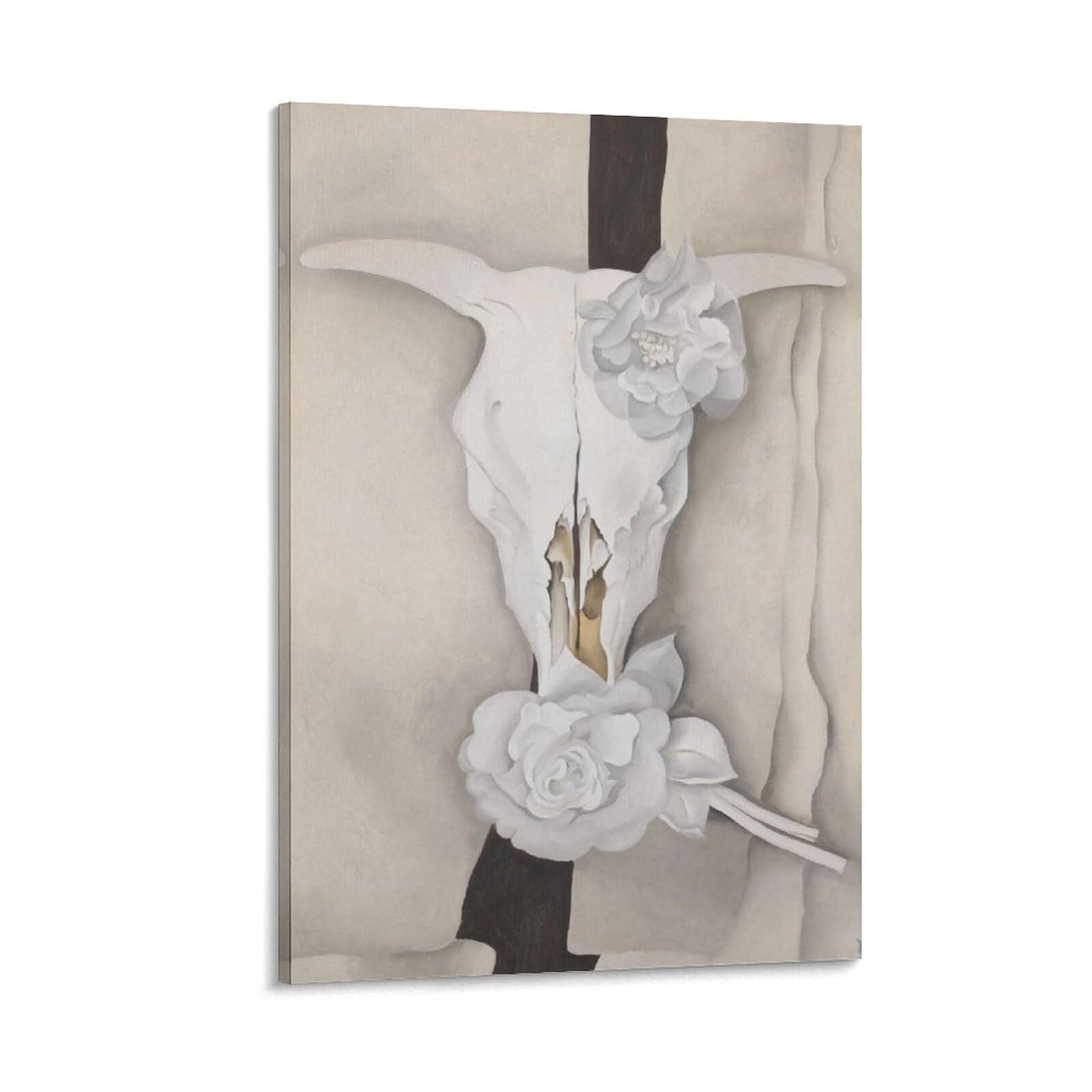 Georgia O'Keeffe Cow's Skull with Calico Roses Poster Hanging Picture ...