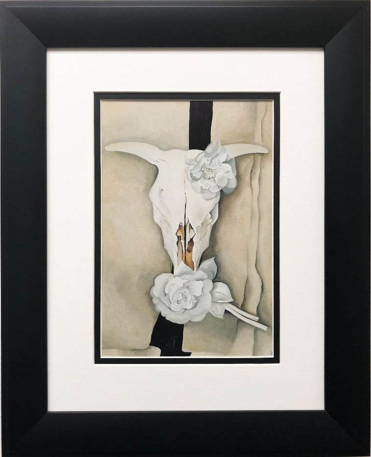 Georgia O'Keeffe "Cow's Skull With Calico Rose" Art Print Custom Framed ...
