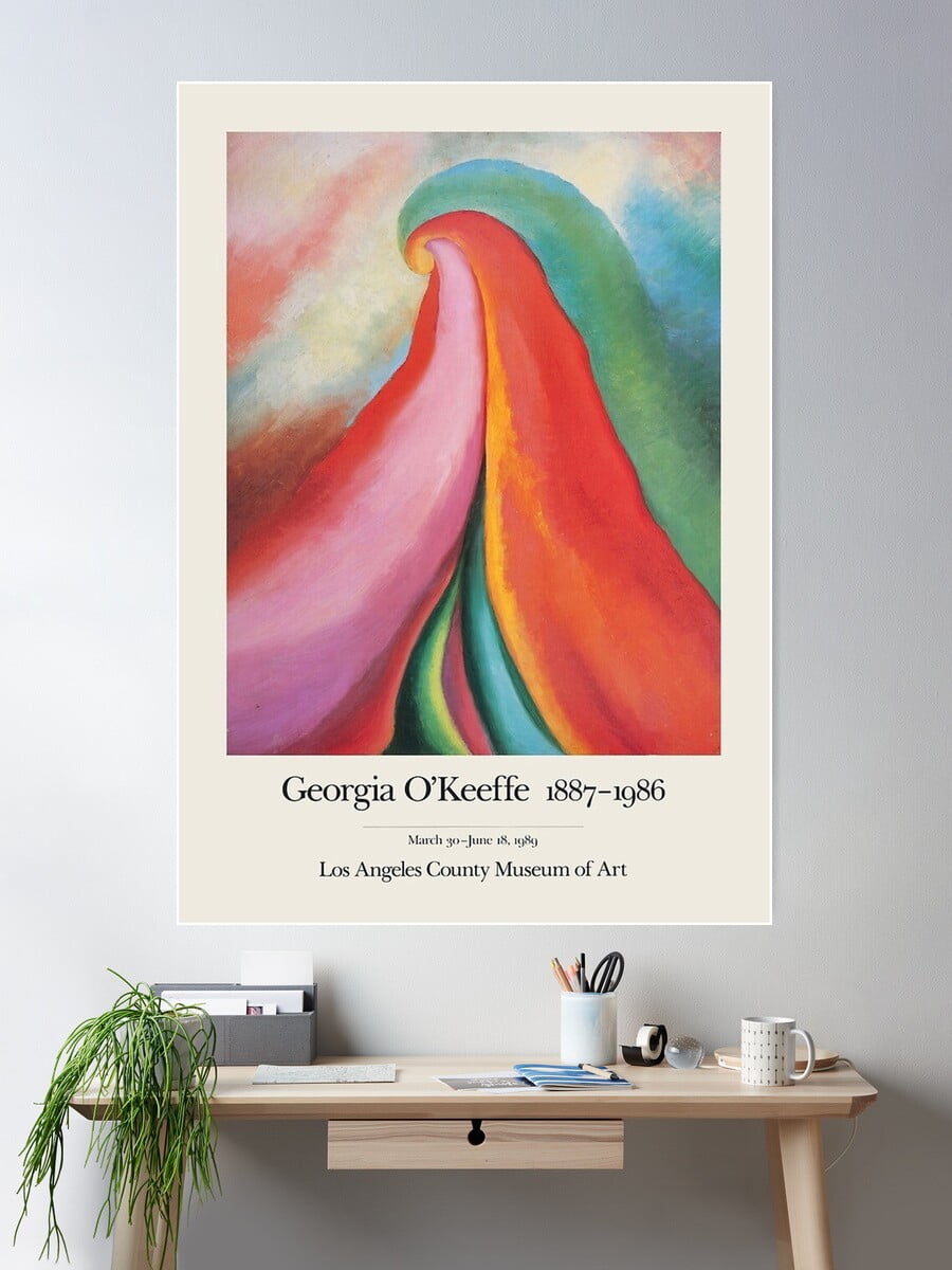 Georgia O'Keeffe - Exhibition Poster For Los Angeles County Museum Of ...