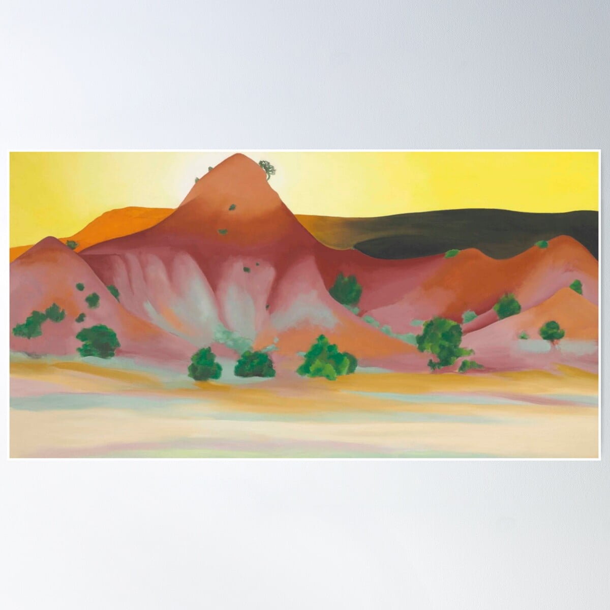 Georgia O'Keeffe Hills And Mesa To The West Poster Wall Art, Modern ...