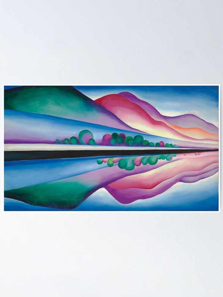 Georgia O'Keeffe Lake George Reflection Canvas Poster Decor Landscape ...