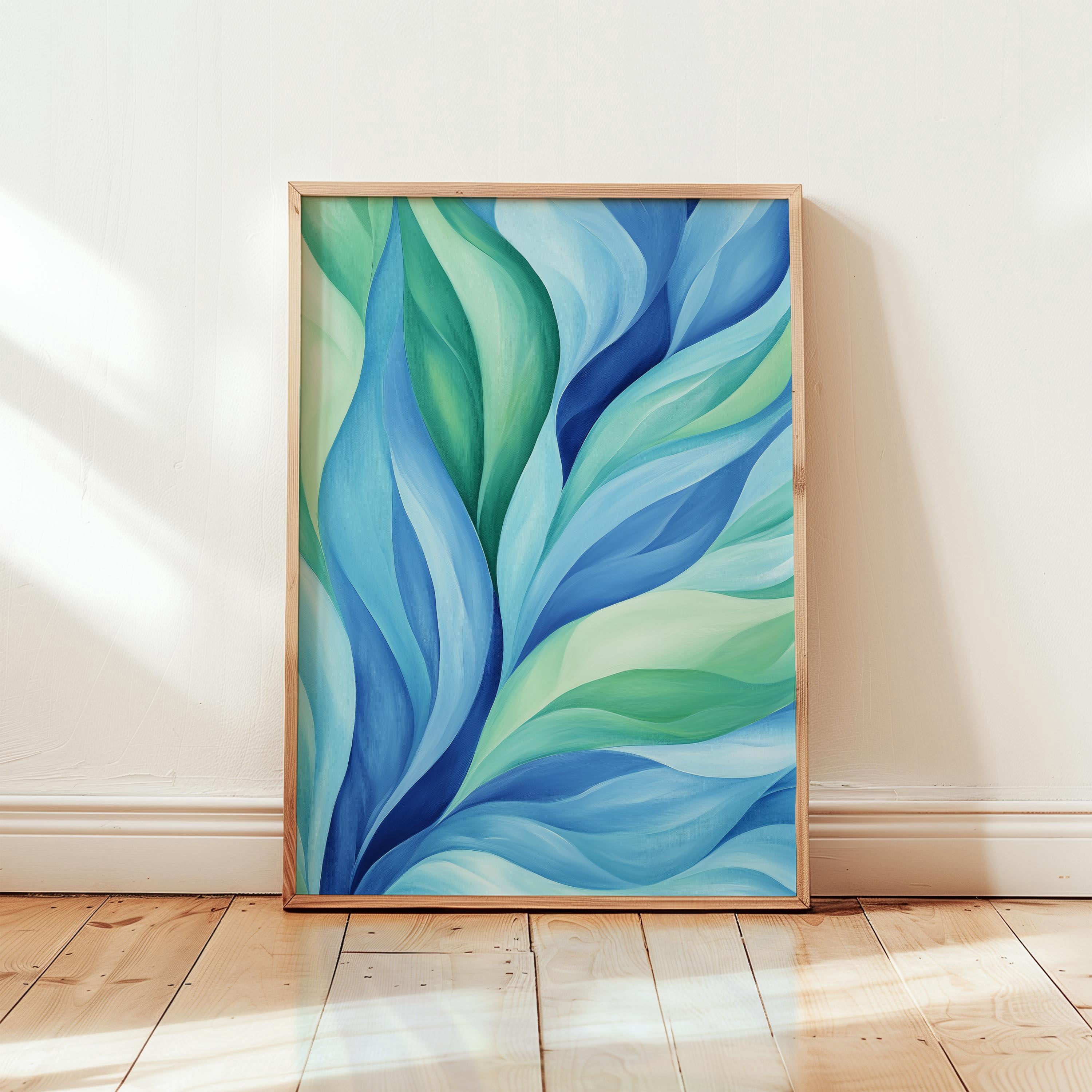 Georgia O Keeffe Light Blue Flower Art Plant Print, Modern Floral ...