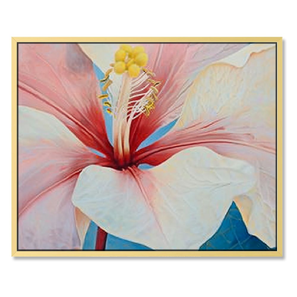 Georgia O'Keeffe with Plumeria Flower Painting Poster Wall Art Poster ...