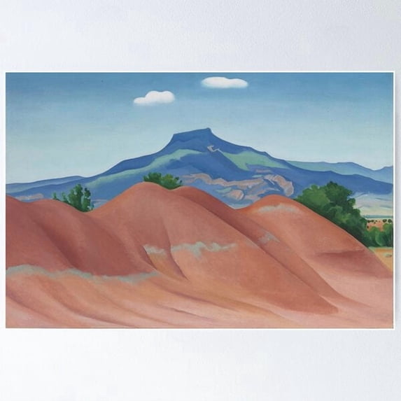 Georgia O'Keeffe Red Hills Poster, Poster Home Decor, Poster Only ...