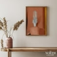 Georgia Oâ€™Keeffe White Feather Poster - Orange Minimalist Art Print ...