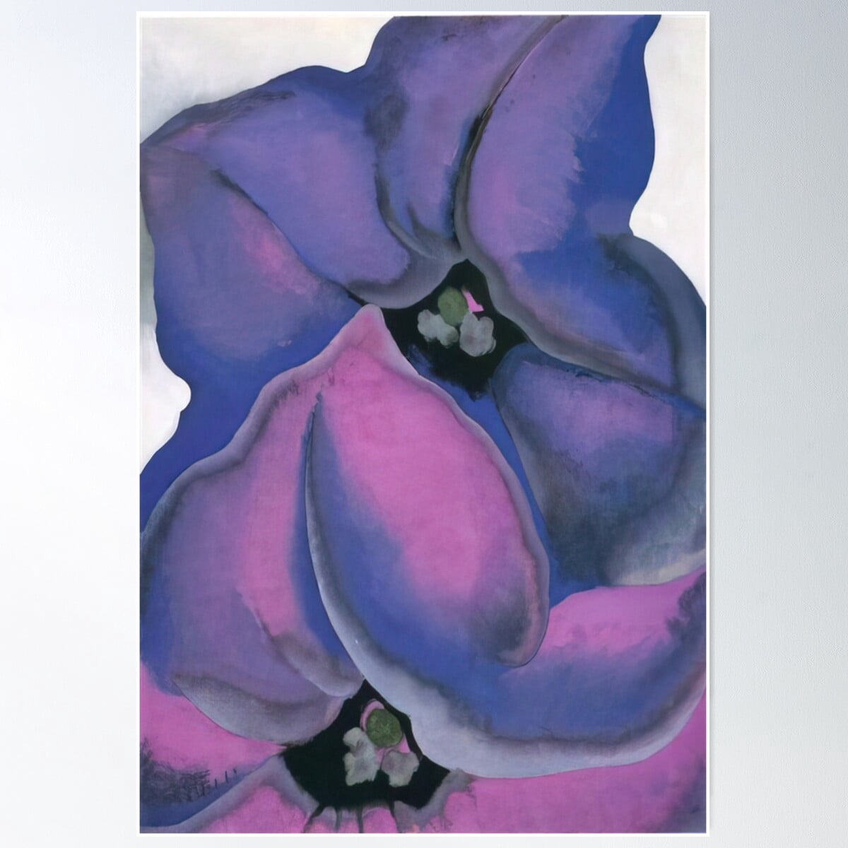 Georgia Okeeffe Purple Petunias Poster Wall Art, Modern Wall Decor For ...