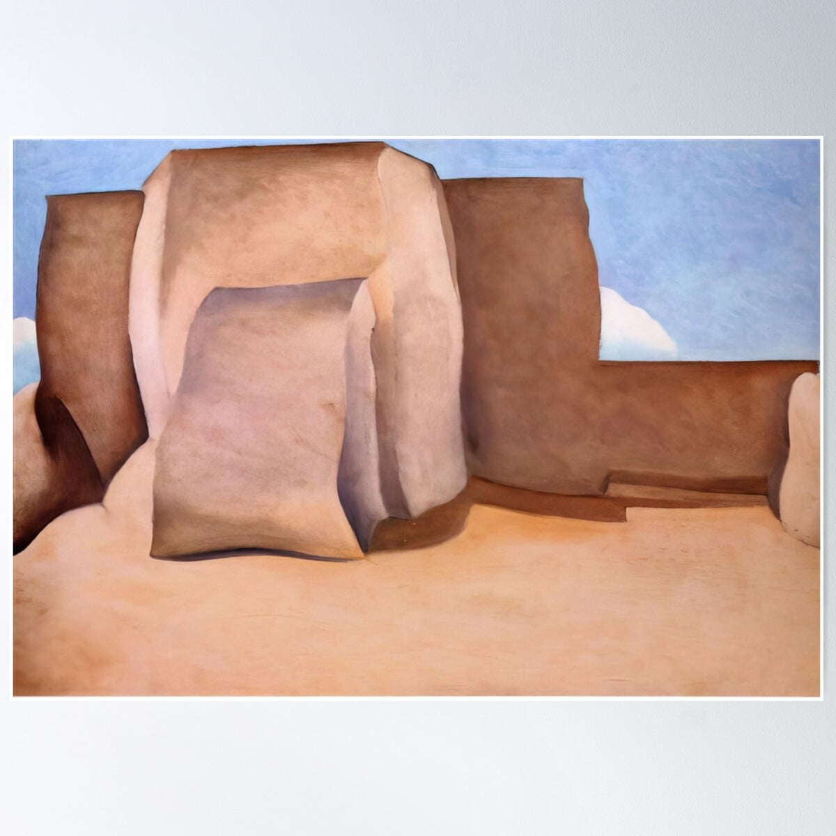 Georgia Okeeffe Ranchos Church, New Mexico Poster Wall Art, Modern Wall ...