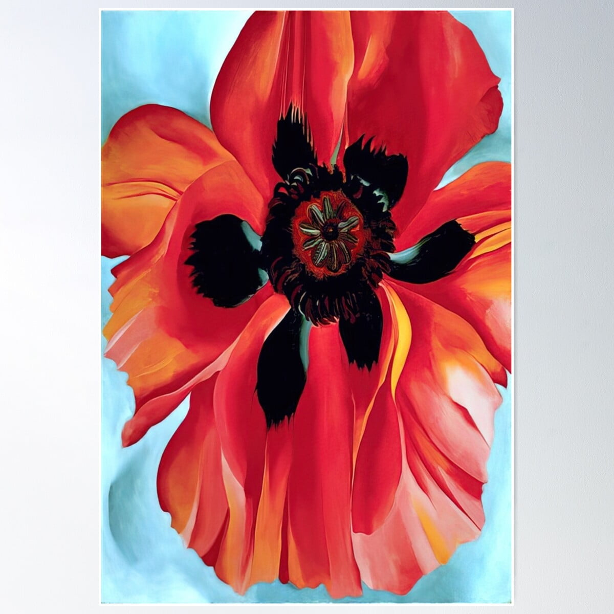 Georgia Okeeffe Red Poppy Vi Poster Wall Art, Modern Wall Decor For ...