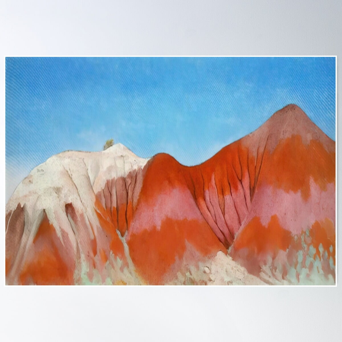 Georgia Okeeffe Series Near Abiquiu, New Mexico Hills To The Left ...