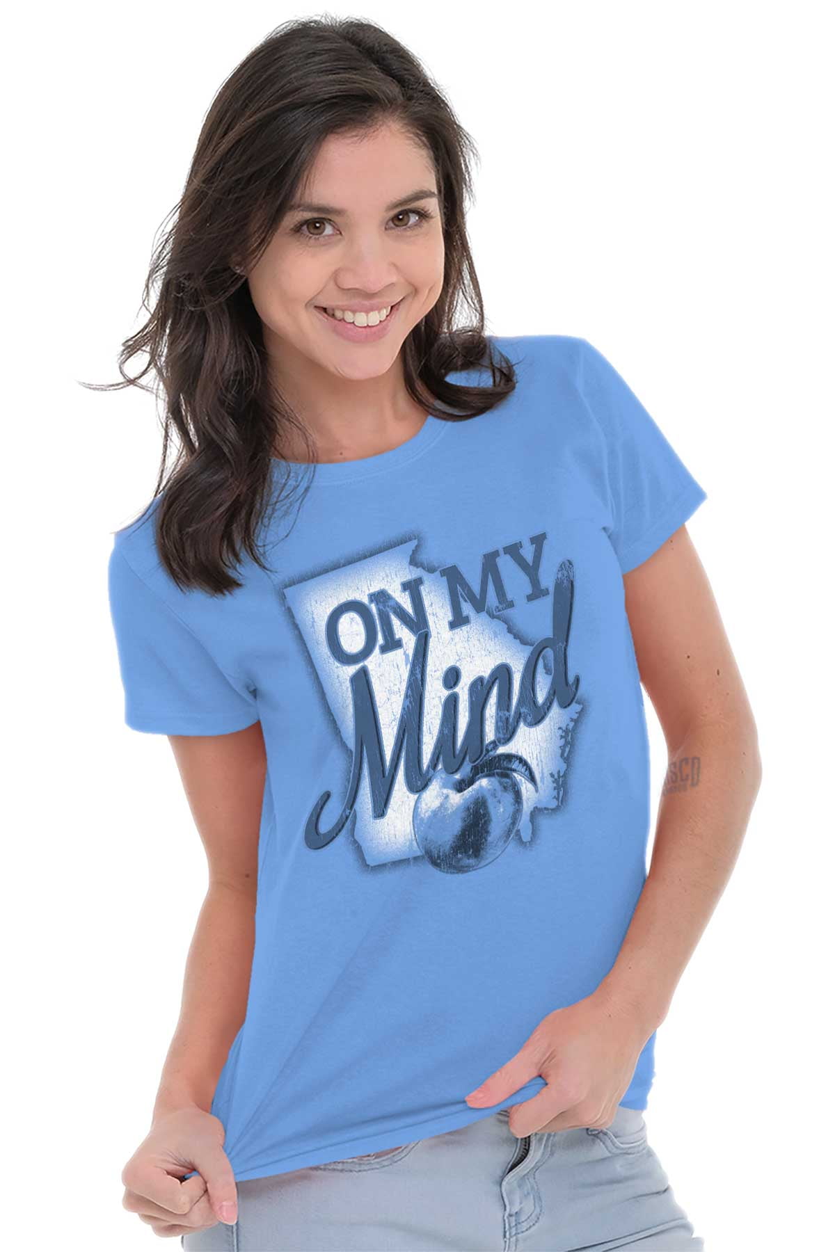 Georgia On My Mind GA Southern Belle Women's T Shirt Ladies Tee Brisco ...