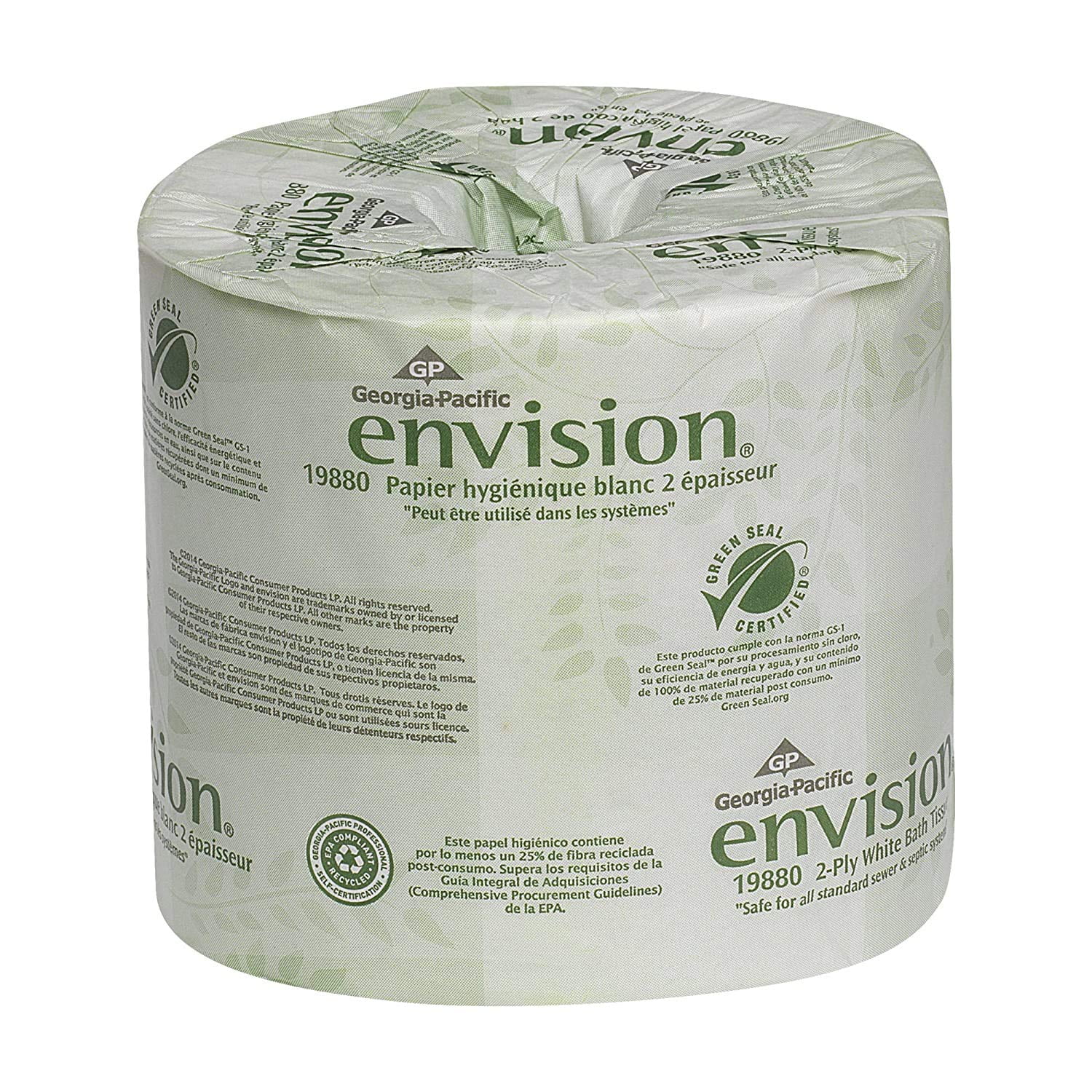 Georgia Pacific Envision 2-Ply Embossed Toilet Paper, 19880/01, 550 ...