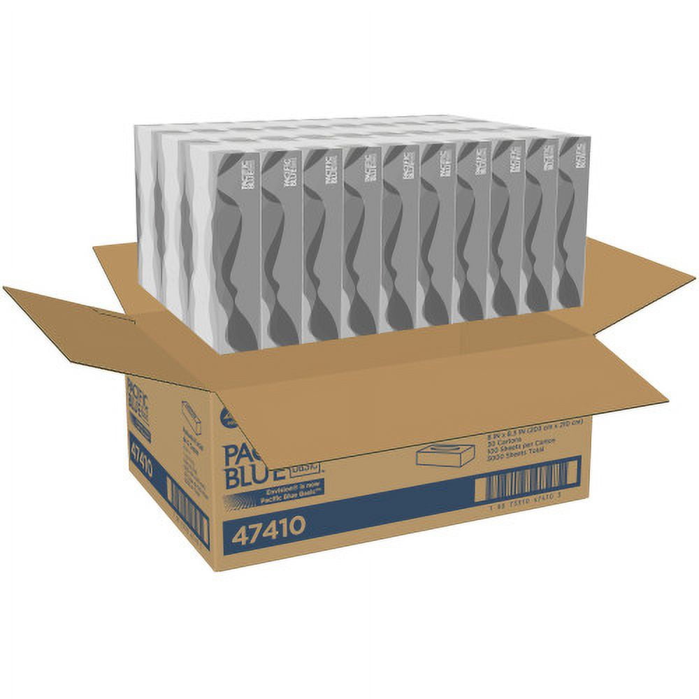 Georgia Pacific Professional Facial Tissue, 2-Ply, White, 100 Sheets ...