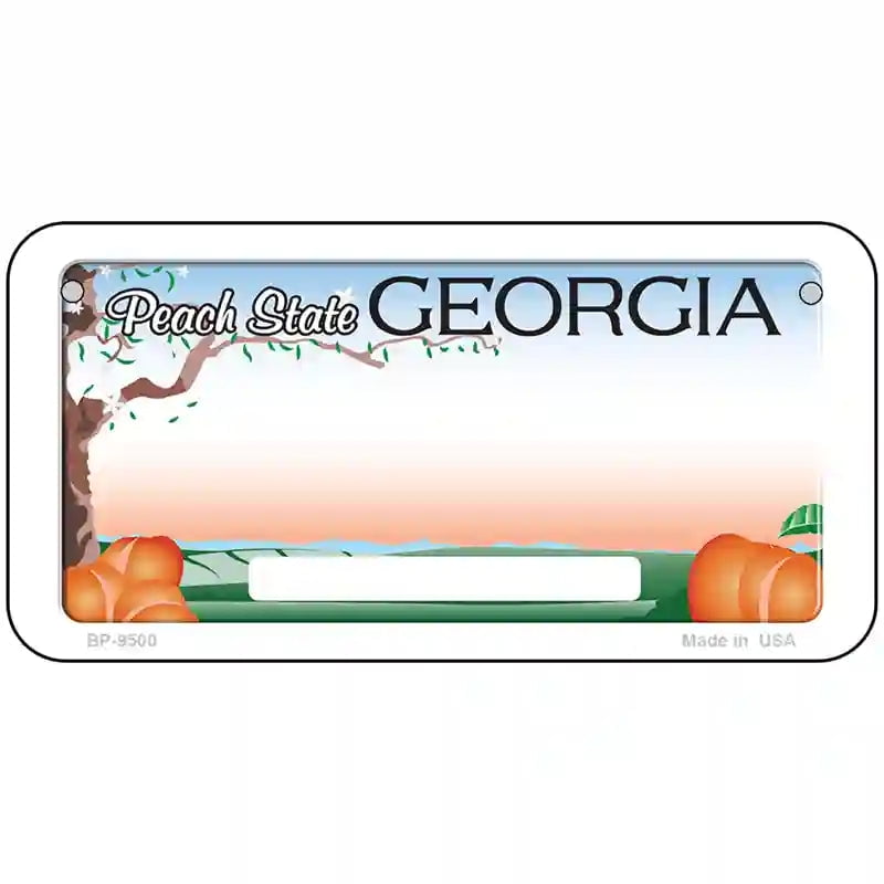 Georgia Peach State Blank Novelty Metal License Plate 6" x 3" Bicycle ...