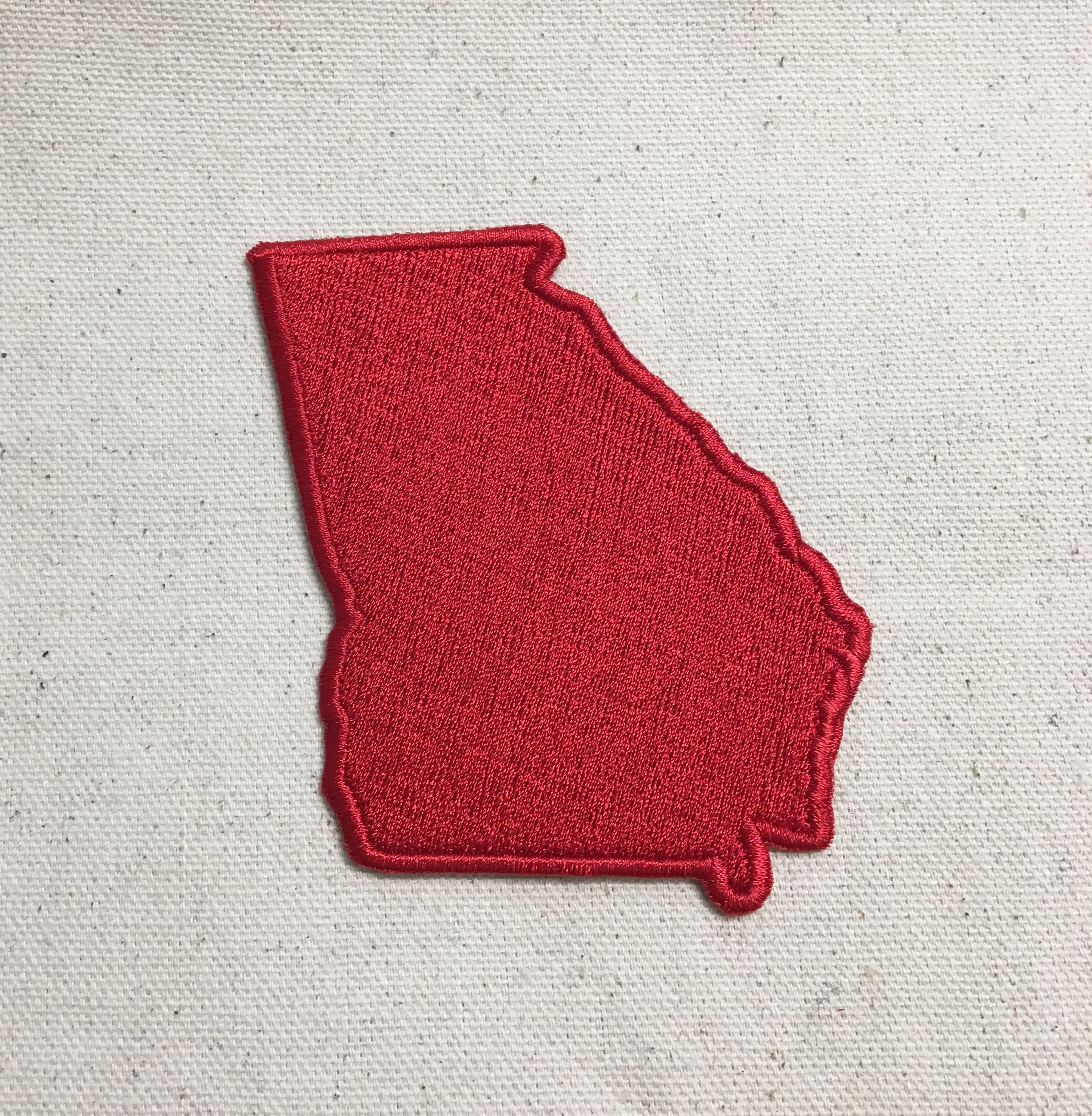 Georgia - Red - State - USA - Iron on Applique/Embroidered Patch ...