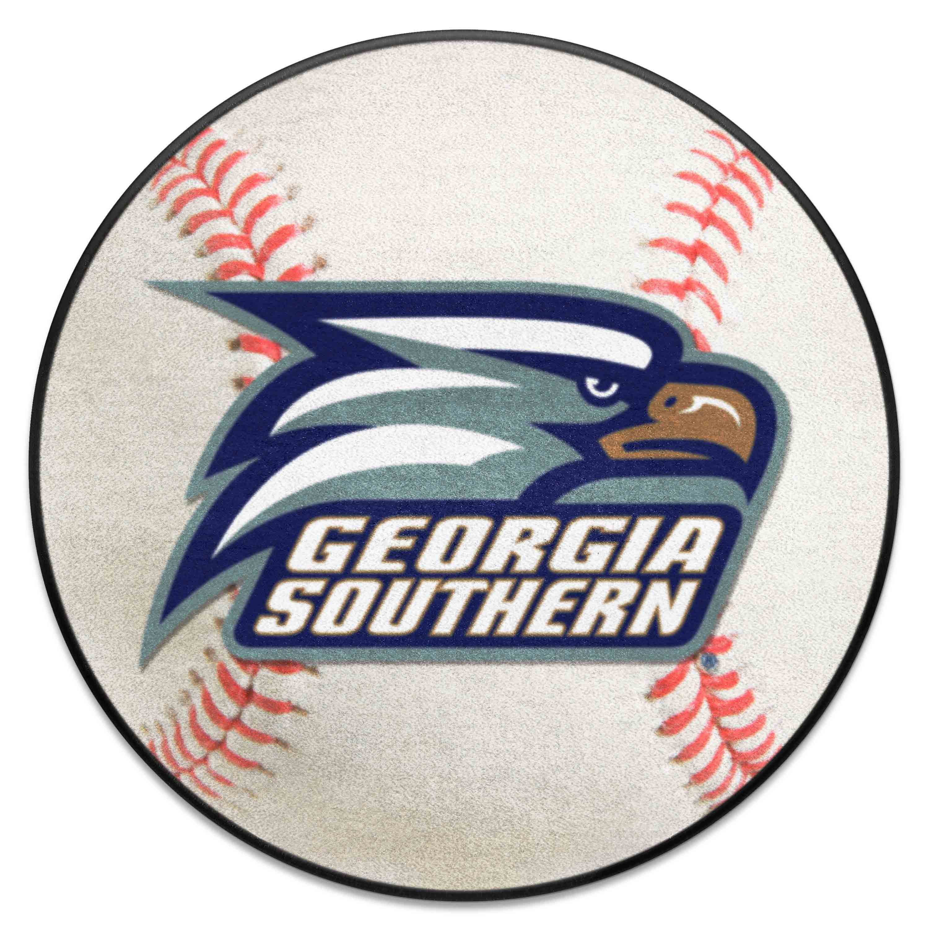 Fanmats Georgia Southern Baseball Rug 27in Diameter Nylon Vinyl ...