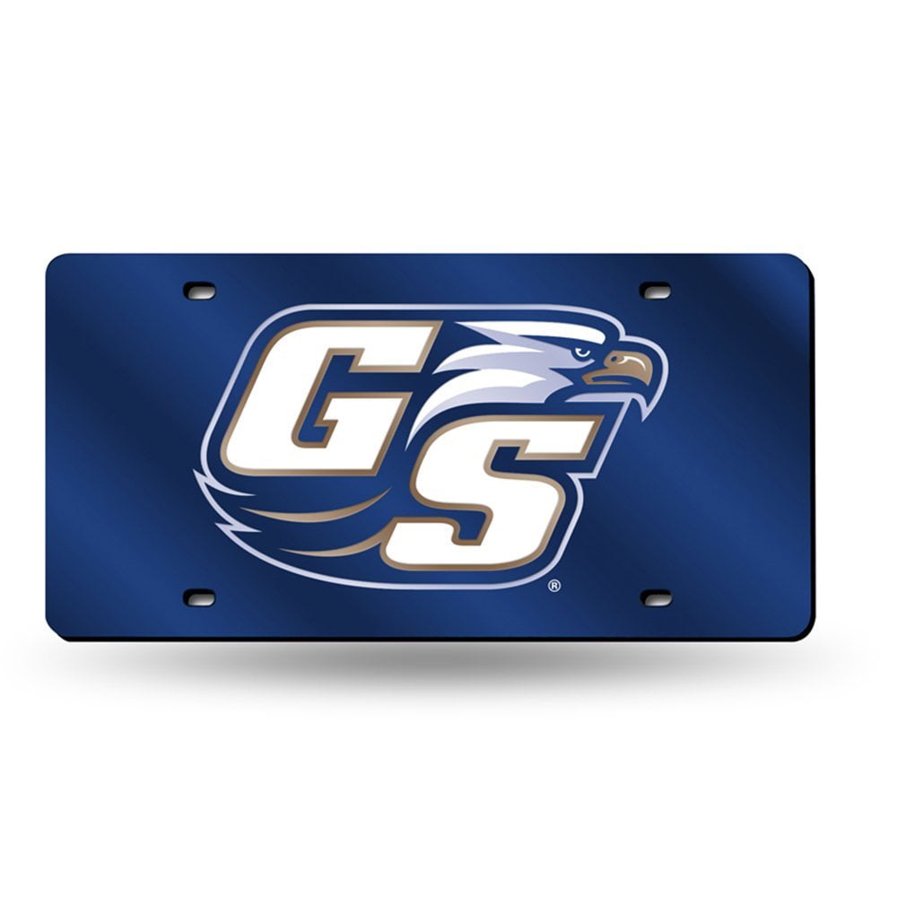 Georgia Southern Eagles Blue Mirrored Laser Cut License Plate Laser Tag ...