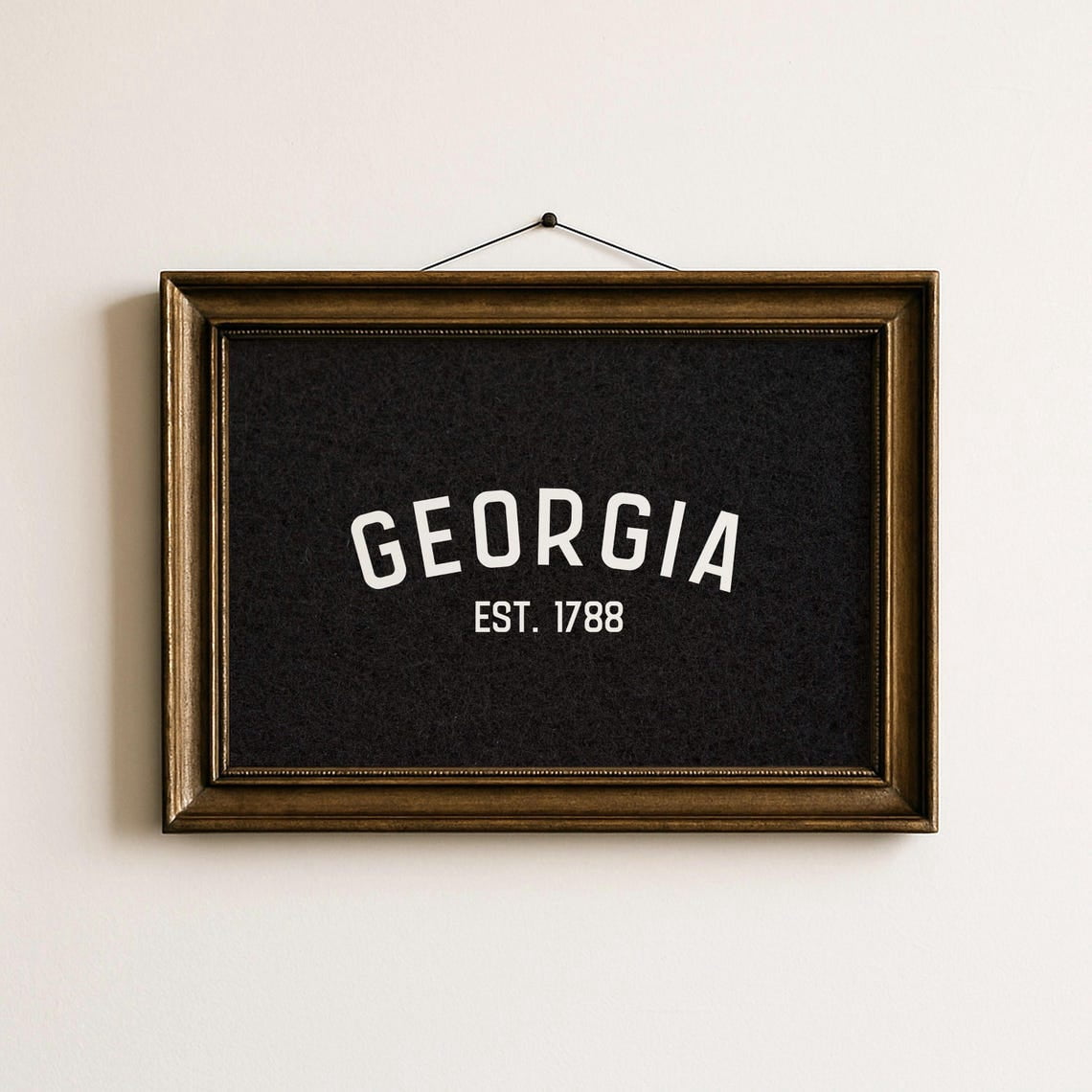 Georgia State Art Poster Vintage Typography Farmhouse Wall, Unframed ...