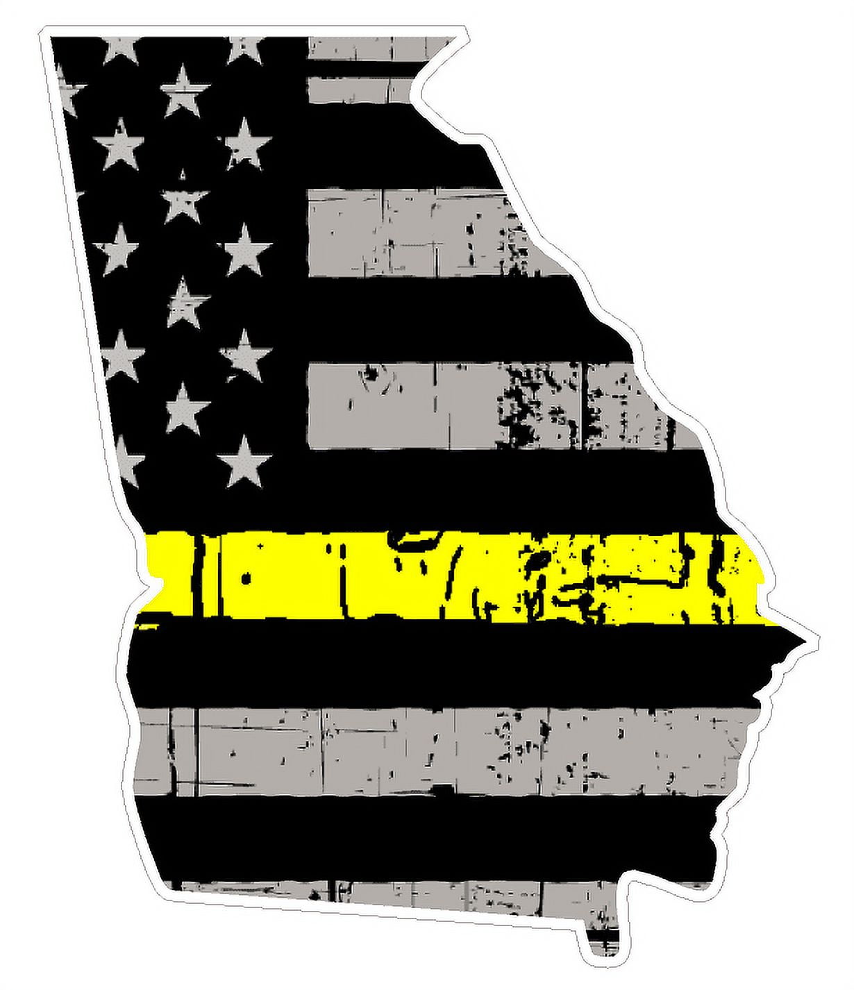 Georgia State (E11) Thin Yellow Line Dispatch Vinyl Decal Sticker Car ...