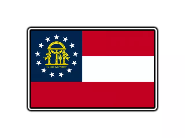Georgia State Flag Waterproof Sticker Phone Decal Water Bottle Stickers ...