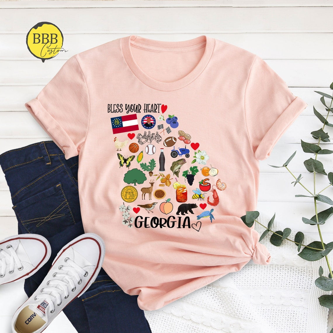 Georgia State Map Shirt, State Of Georgia, Georgia Shirt, Georgia ...