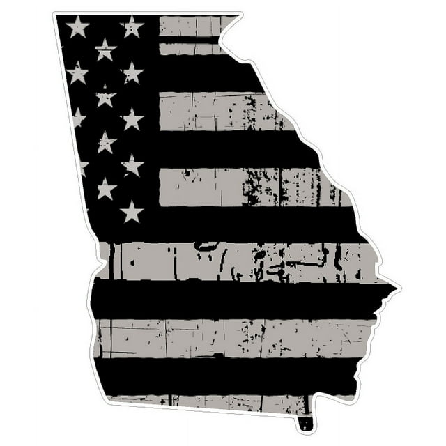 Georgia State (N11) Distressed Flag Vinyl Decal Sticker Car/Truck ...