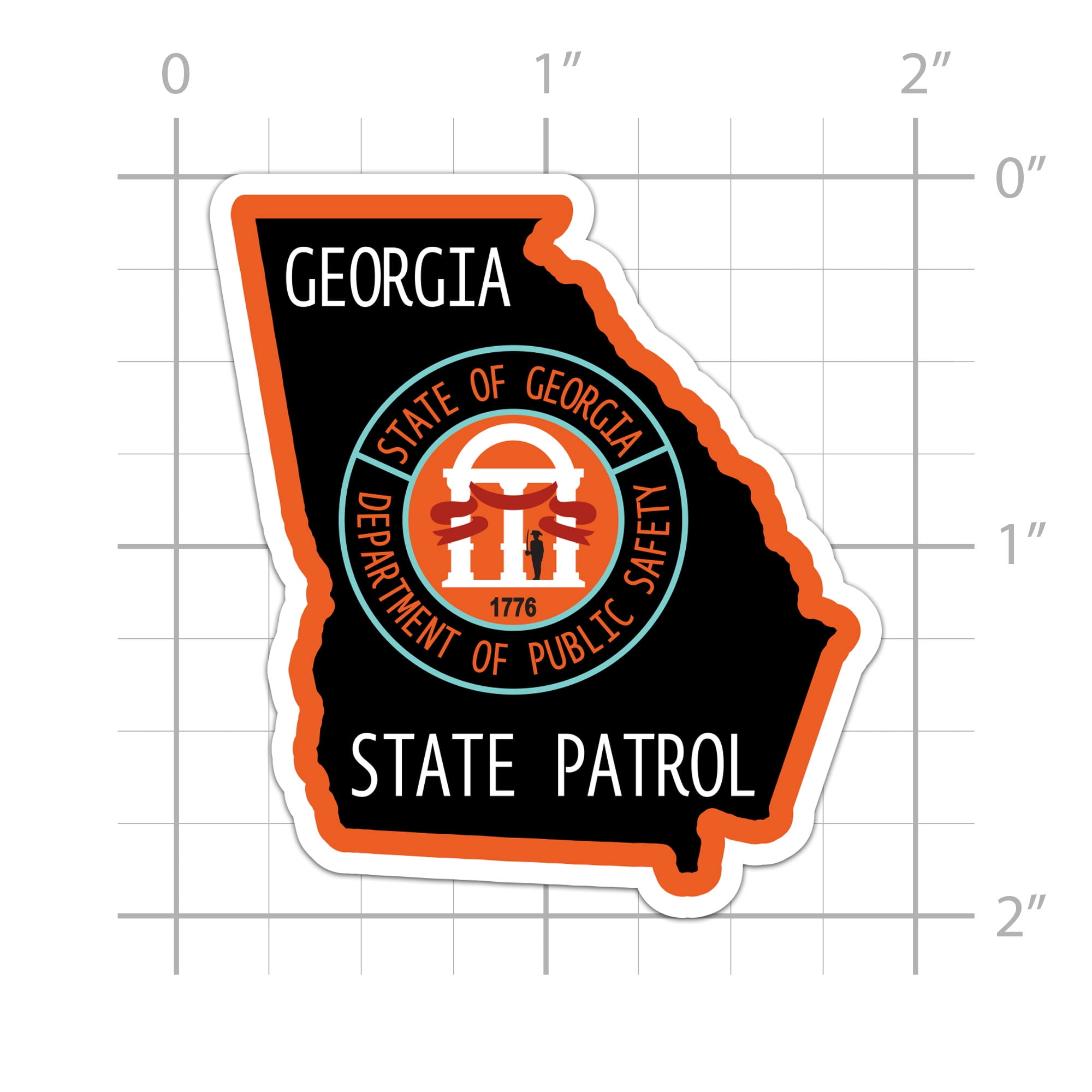 Georgia State Patrol GSP Sticker for water bottle phone tumbler hard ...
