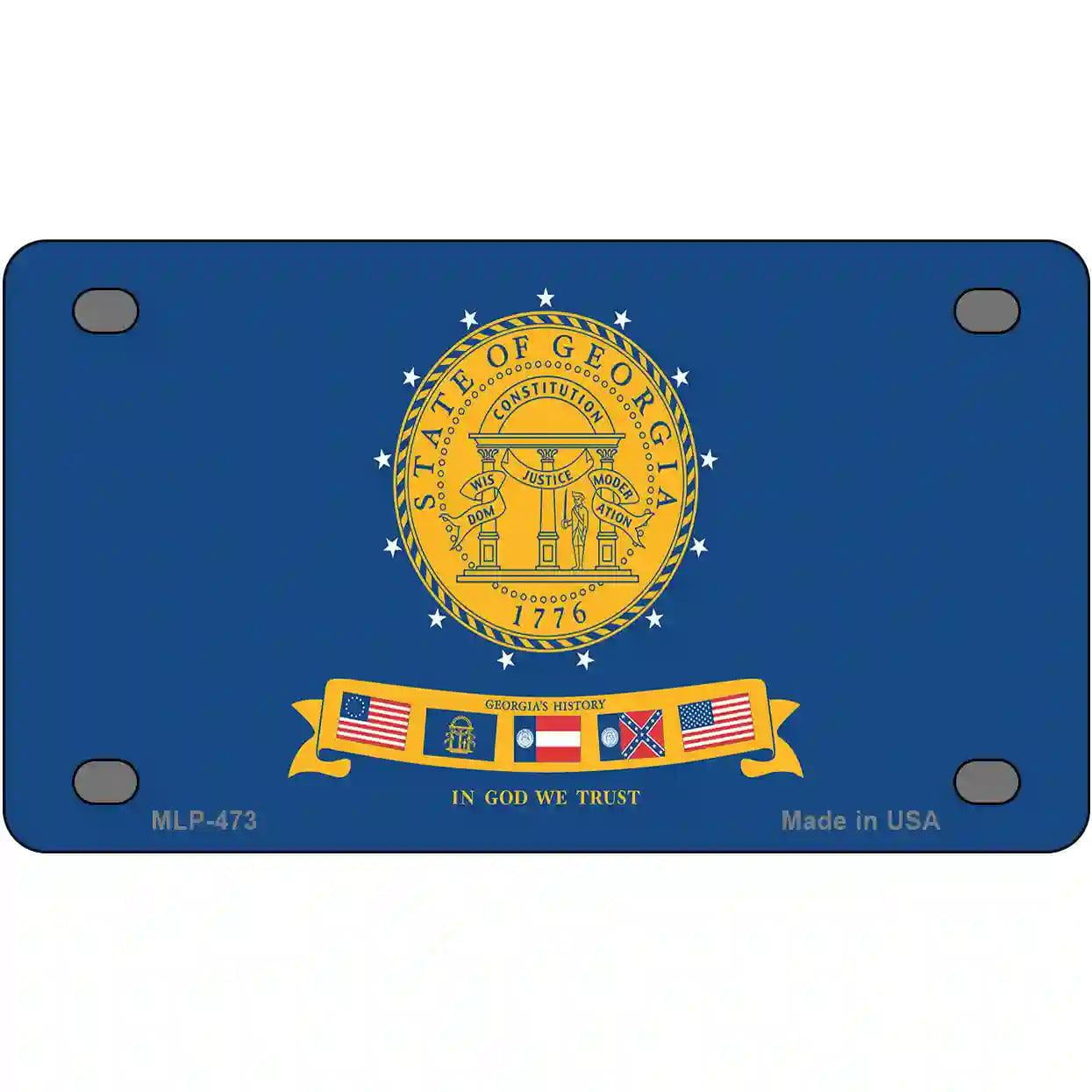Georgia State Seal Metal Novelty License Plate 4" x 2.2" Mini (MLP ...