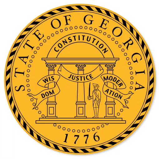 Georgia State Seal Sticker Decal Phone Decal Water Bottle Stickers Car ...