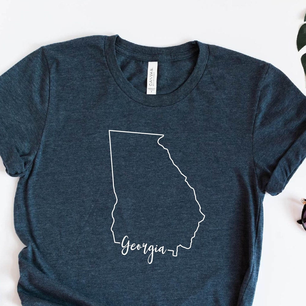 Georgia State Shirt, Georgia State Map Shirt, Georgia Travel Gift ...