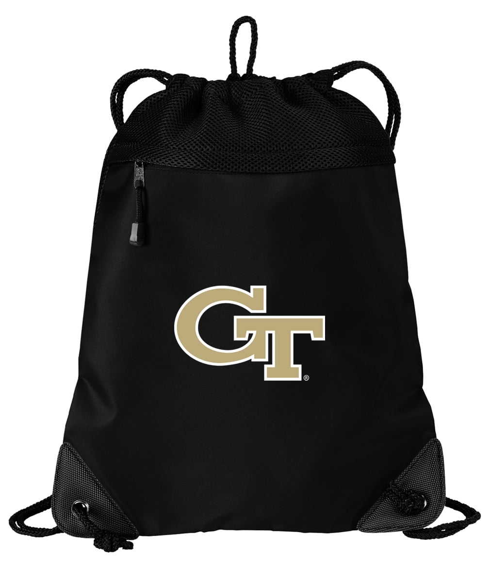 Georgia Tech Drawstring Bag TWO SECTION GT Yellow Jackets Cinch Pack ...