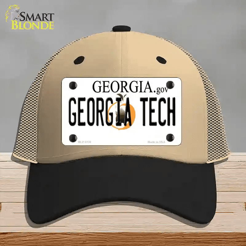 Georgia Tech Novelty License Plate Hat Mesh Khaki|Black - Walmart.com