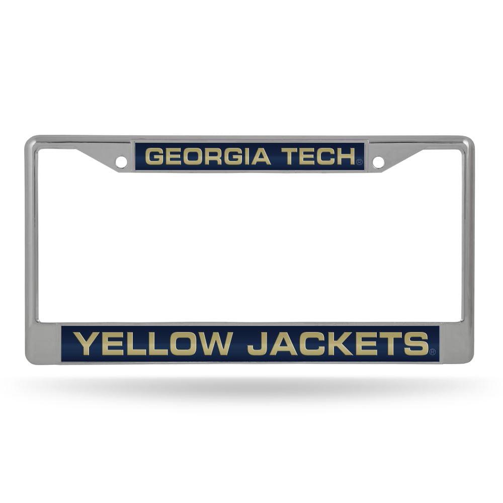 Georgia Tech Yellow Jackets Chrome Metal Laser Cut License Plate Frame ...