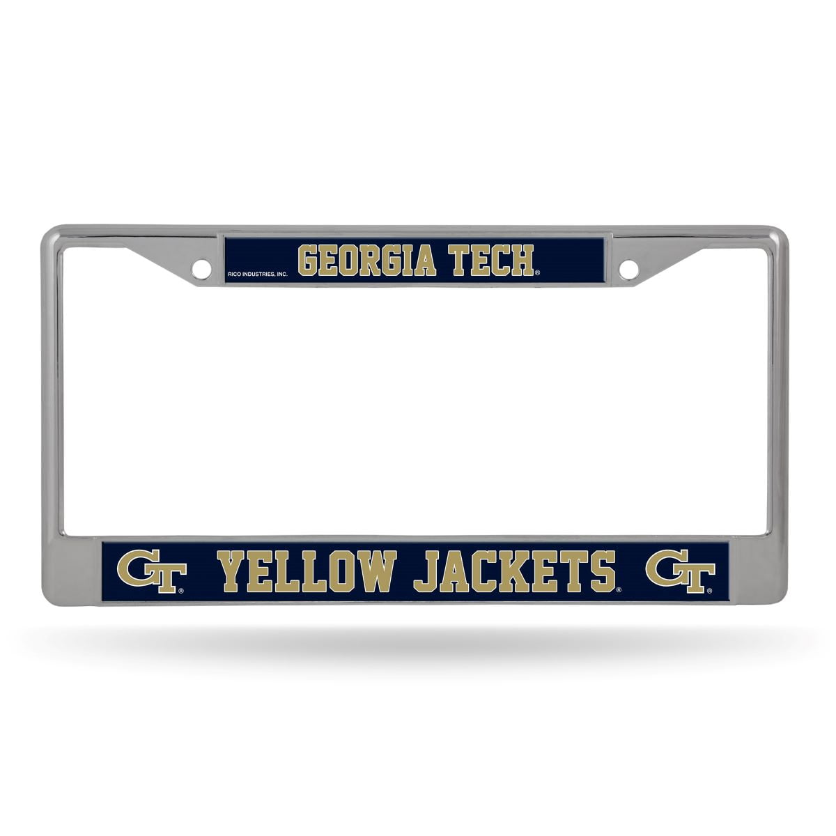 Georgia Tech Yellow Jackets Chrome Metal License Plate Frame - Walmart.com
