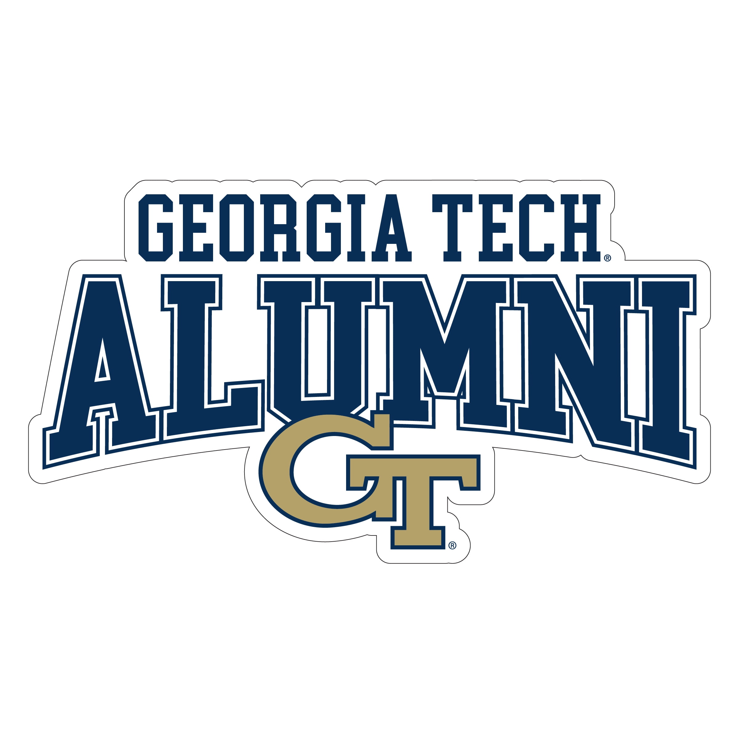 Georgia Tech Yellow Jackets Laser Cut Alumni Vinyl Sticker - Officially ...