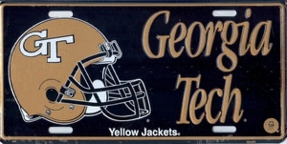 Georgia Tech with Helmet License Plate - Walmart.com