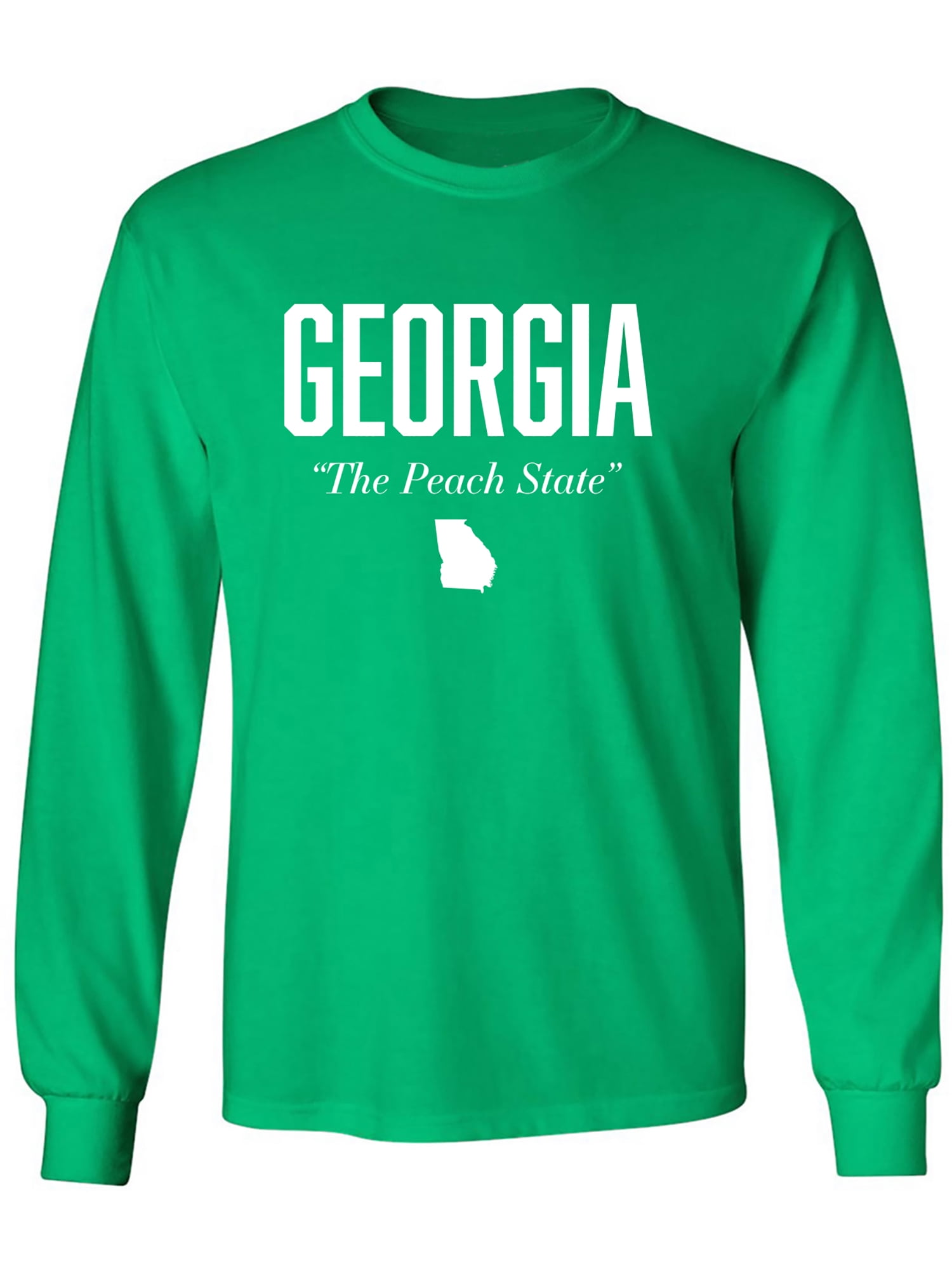 Georgia The Peach State Adult Long Sleeve T-shirt - Walmart.com