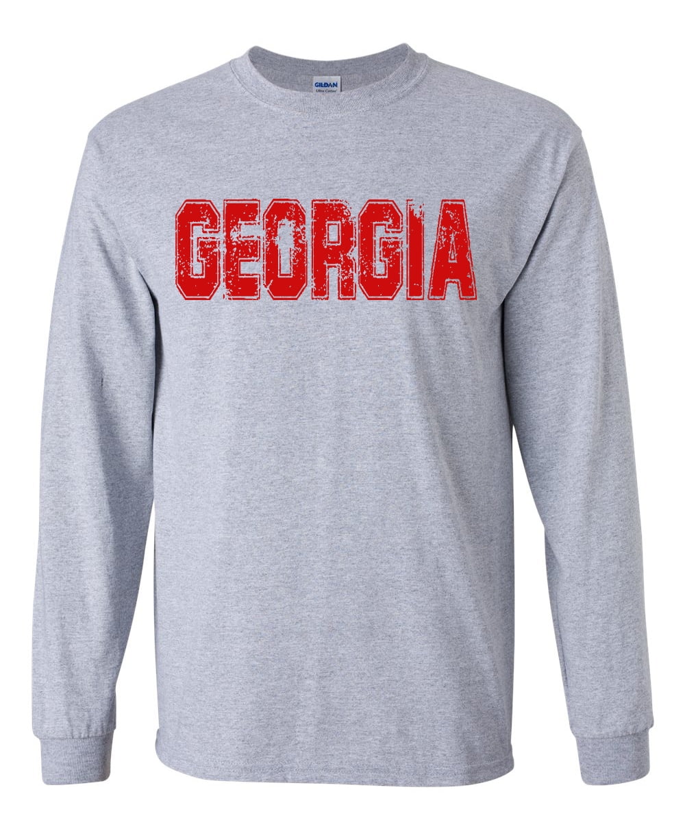 Georgia Tshirt Football Team Color Red and Black Distressed Georgia ...