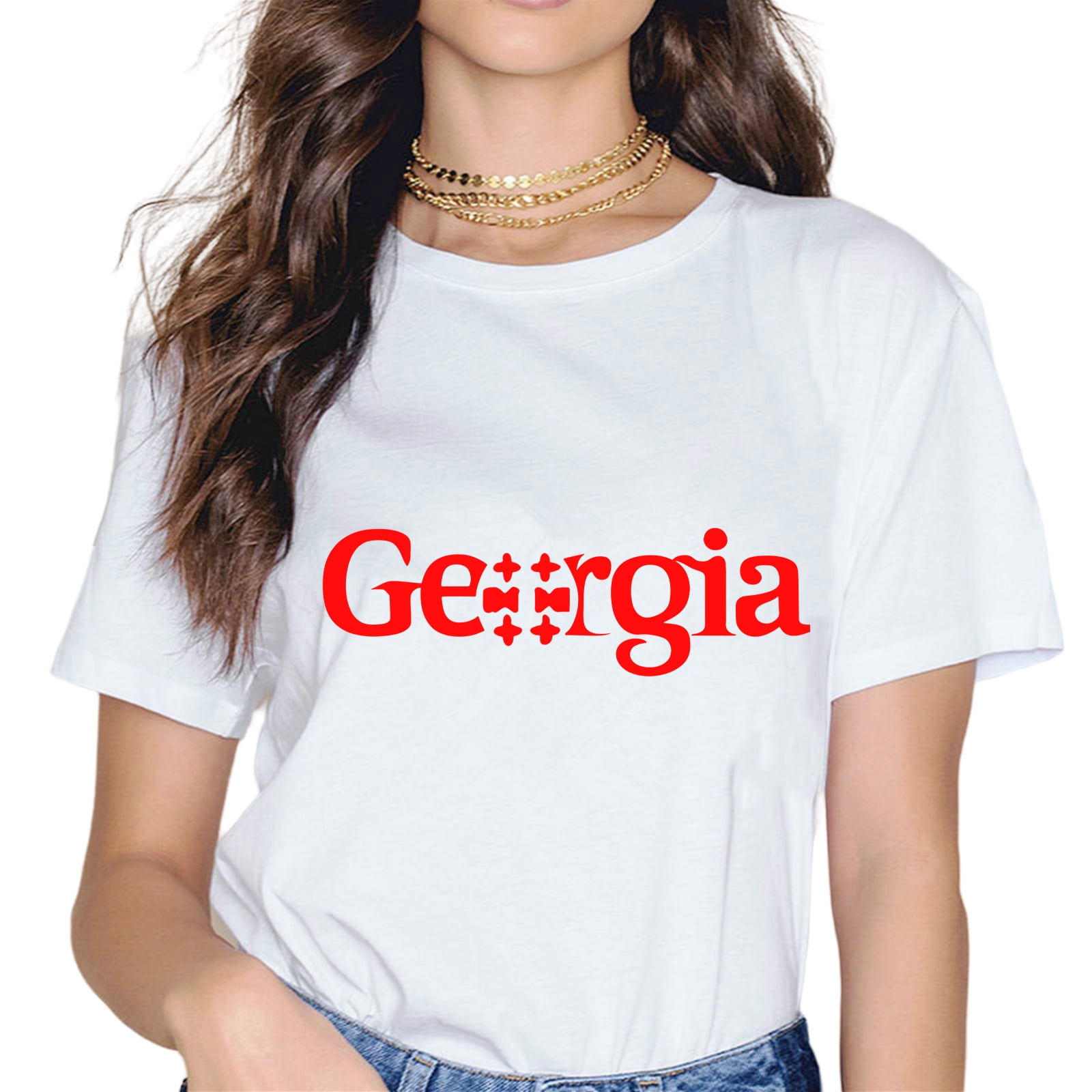 Georgian Flag T-Shirt | Vintage Made In Georgia Gift - Walmart.com