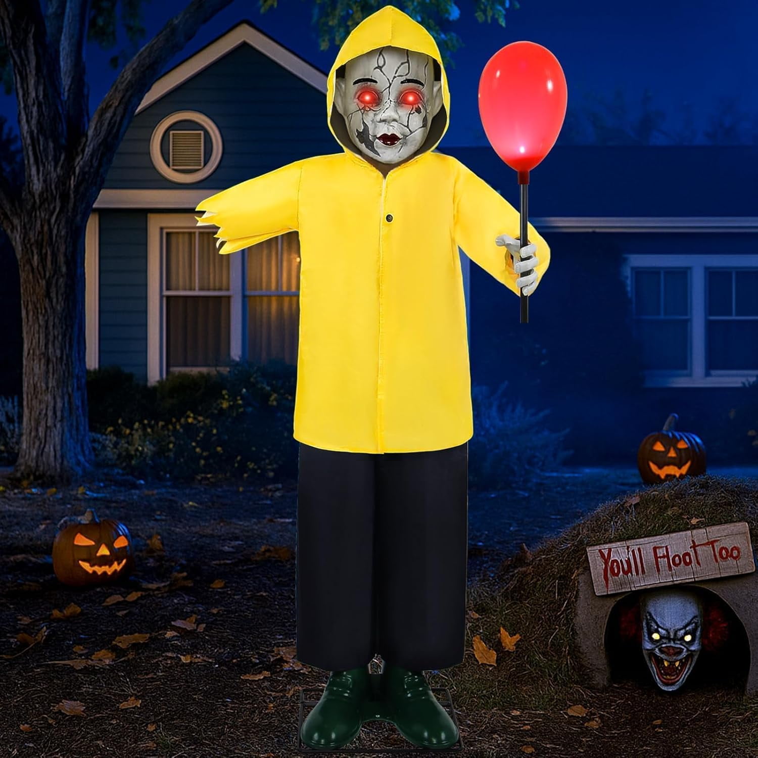 Georgie Denbrough Halloween Decorations, Outdoor 49 Inches Life Size ...