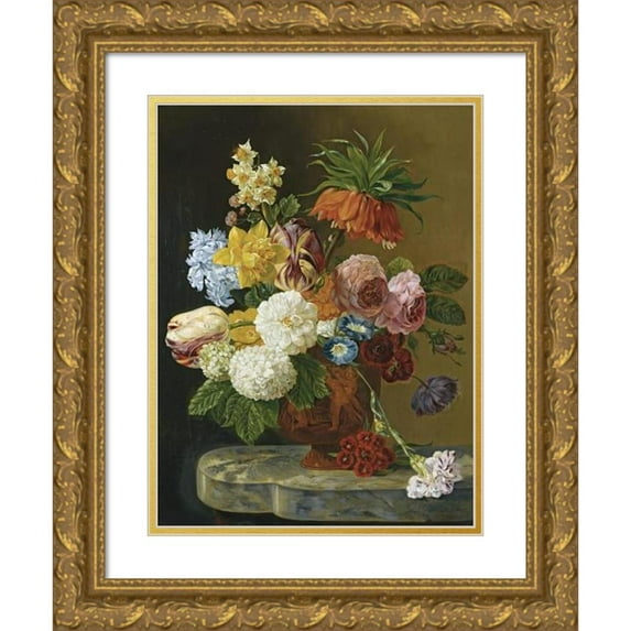 Georgius Jacobus Johannes van Os 12x14 Gold Ornate Wood Frame and ...